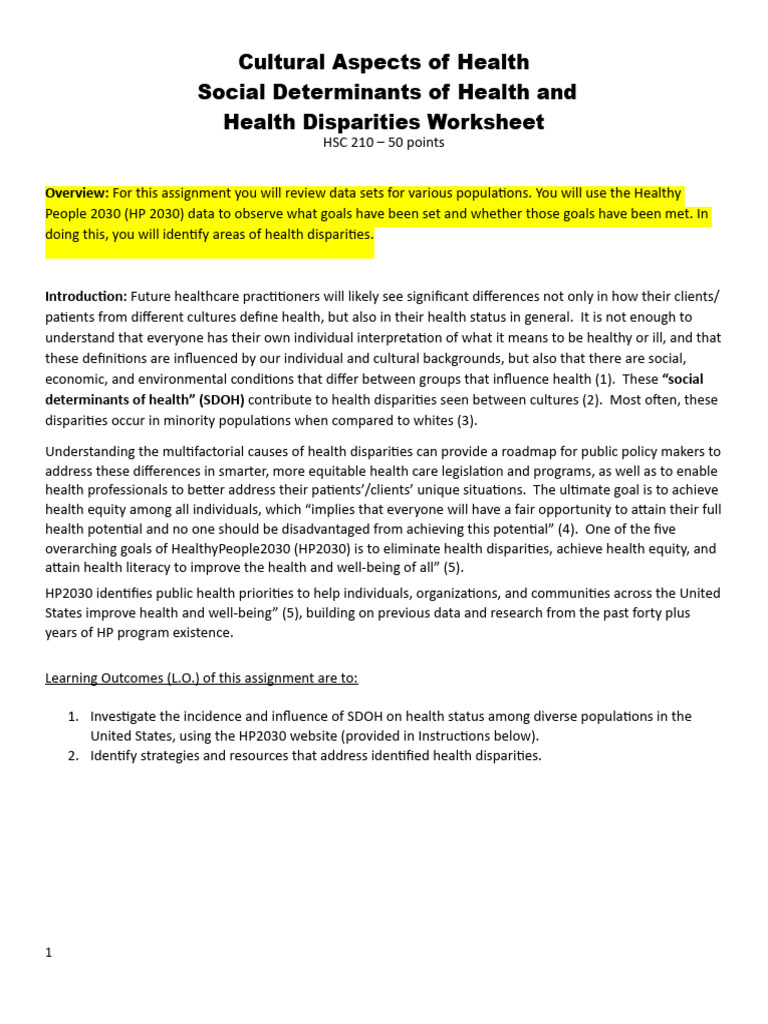 Health Disparities and SDOH Analysis | PDF | Race And Ethnicity In The ...