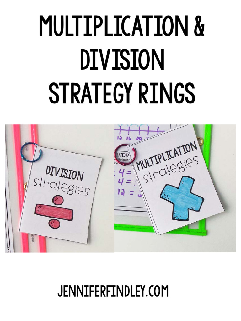 Multiplication and Division Strategy Cards | PDF | Division ...