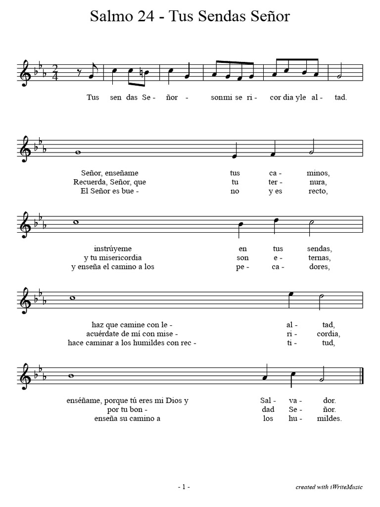 Salmo 24 - Tus Sendas Señor | PDF