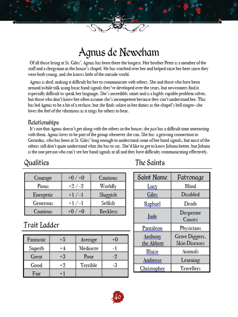 FUDGE - Survival of The Able - Pregen Characters - rdHXoW | PDF | Senses