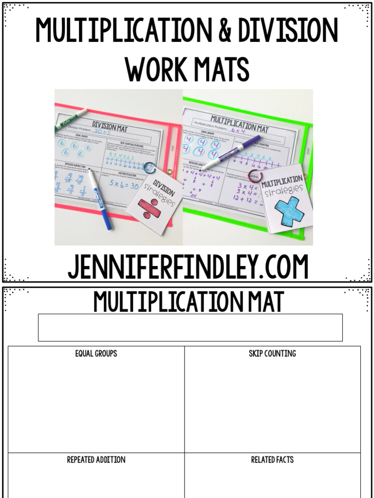 Multiplication and Division Mats | PDF | Division (Mathematics ...