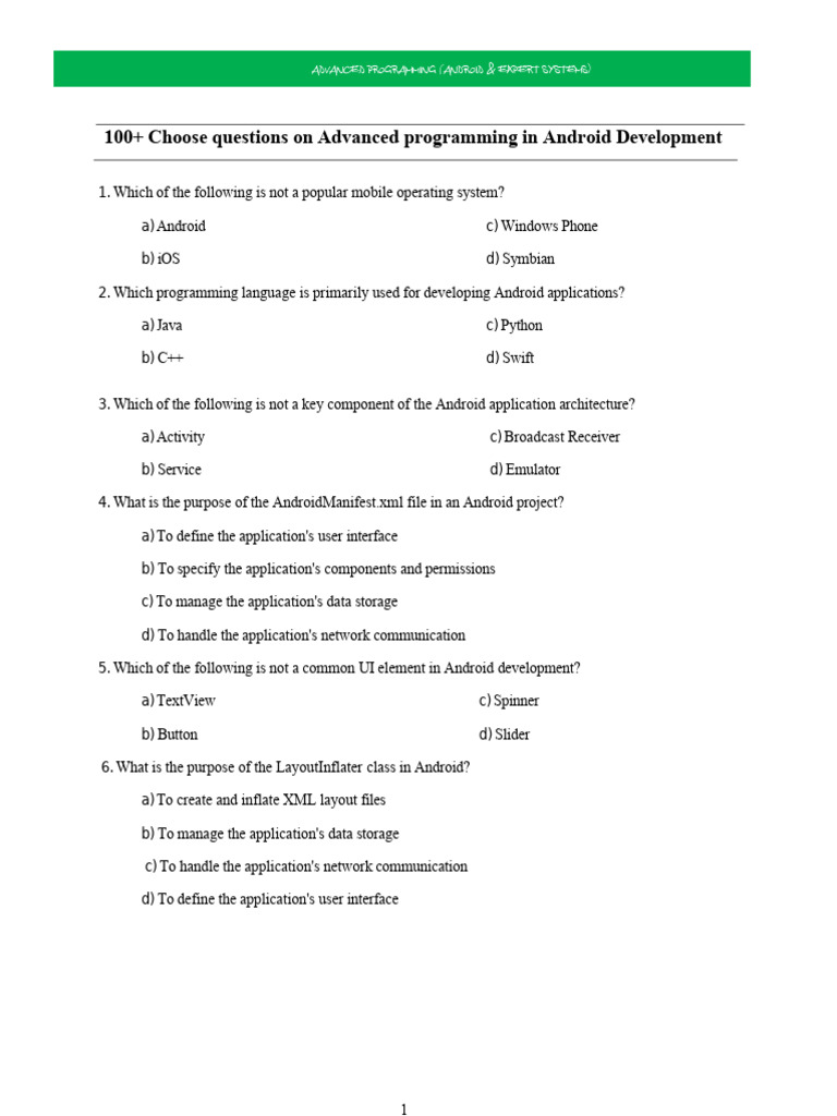 SW - Mobile Application Module | PDF | Android (Operating System ...