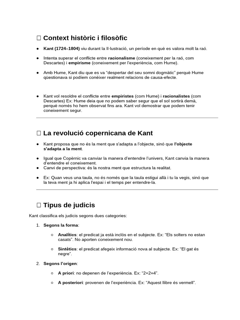 Kant – Apunts | PDF