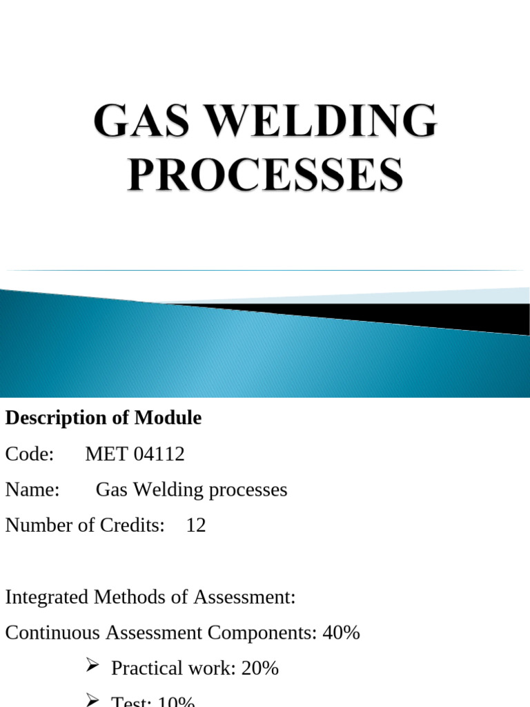 Gas Welding Lecture 1 | PDF | Welding | Construction