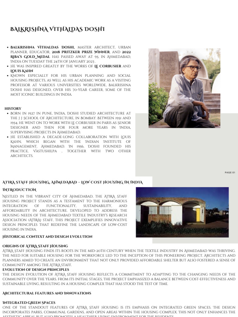 Balkrishna Vithaldas Doshi | PDF | Economies | Environment