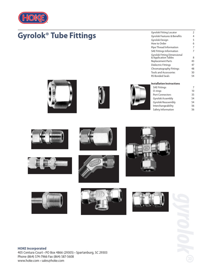 Gyrolok® Tube Fittings Overview | PDF | Pipe (Fluid Conveyance ...