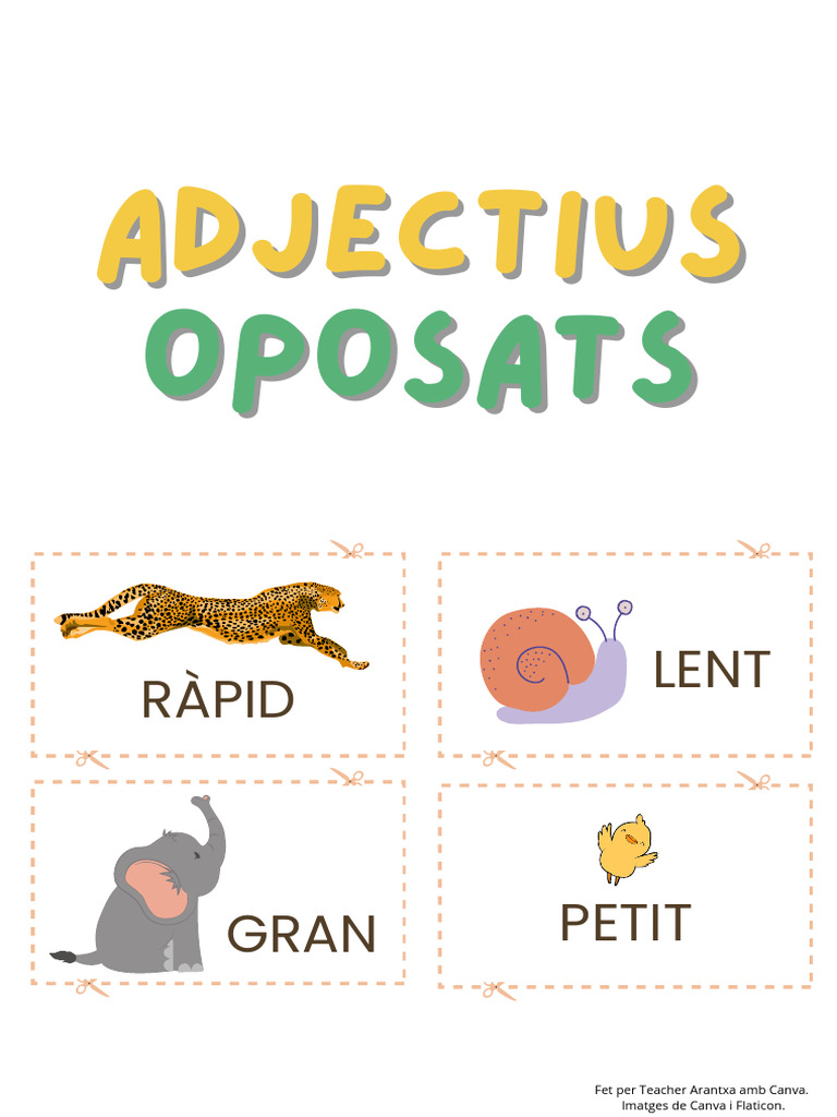 Adjectius Oposats | PDF