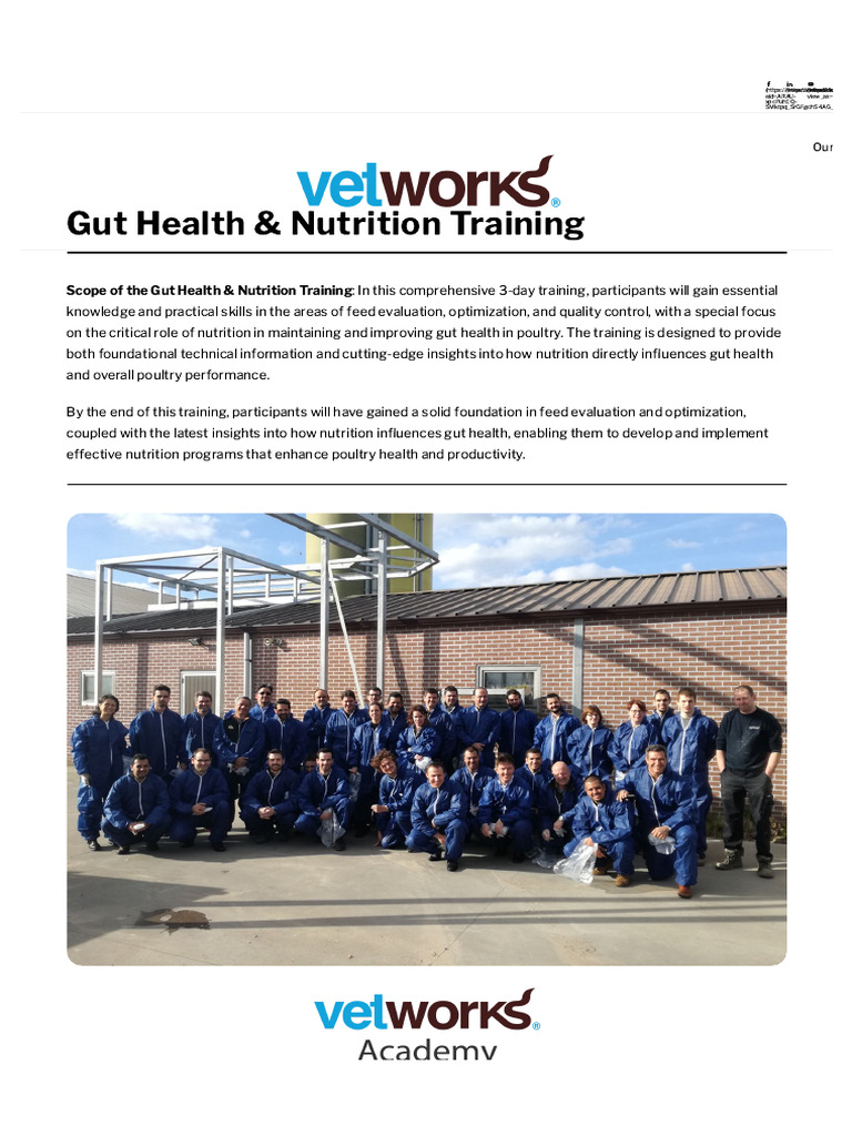 Gut Health & Nutrition Training - Vetworks Academy ® Poultry Trainings ...
