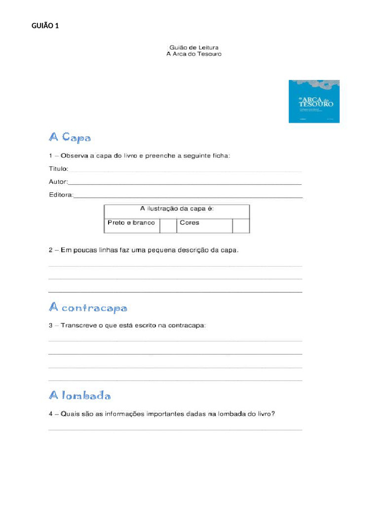 A Arca Do Tesouro Guiões 1, 2 e 3 | PDF