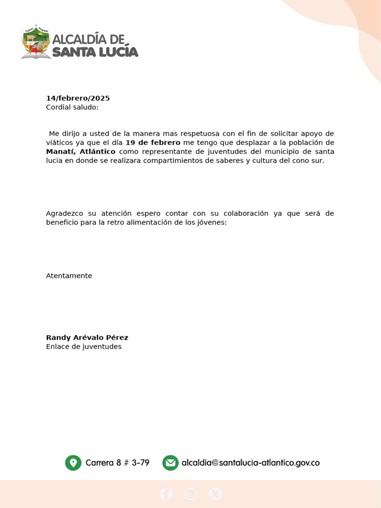 Solicitud de Viaticos | PDF