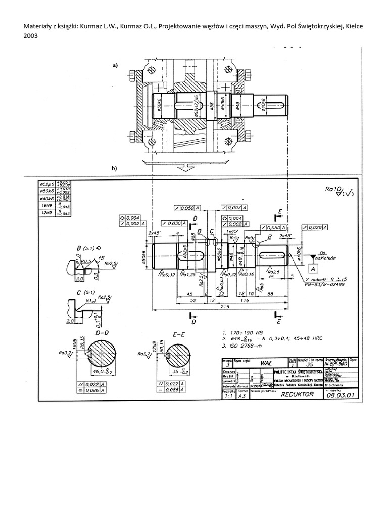 Wał Maszynowy Rys. Wykonawczy | PDF