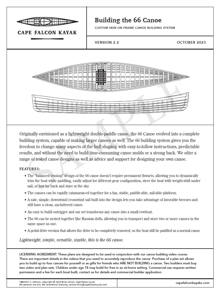 CFK 66canoe Plans v2 Sample | PDF | Canoe | Kayak