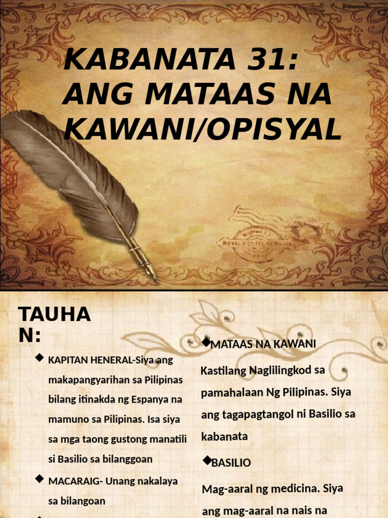 Kabanata 31 Mataas Na Kawai-Wps Office | PDF