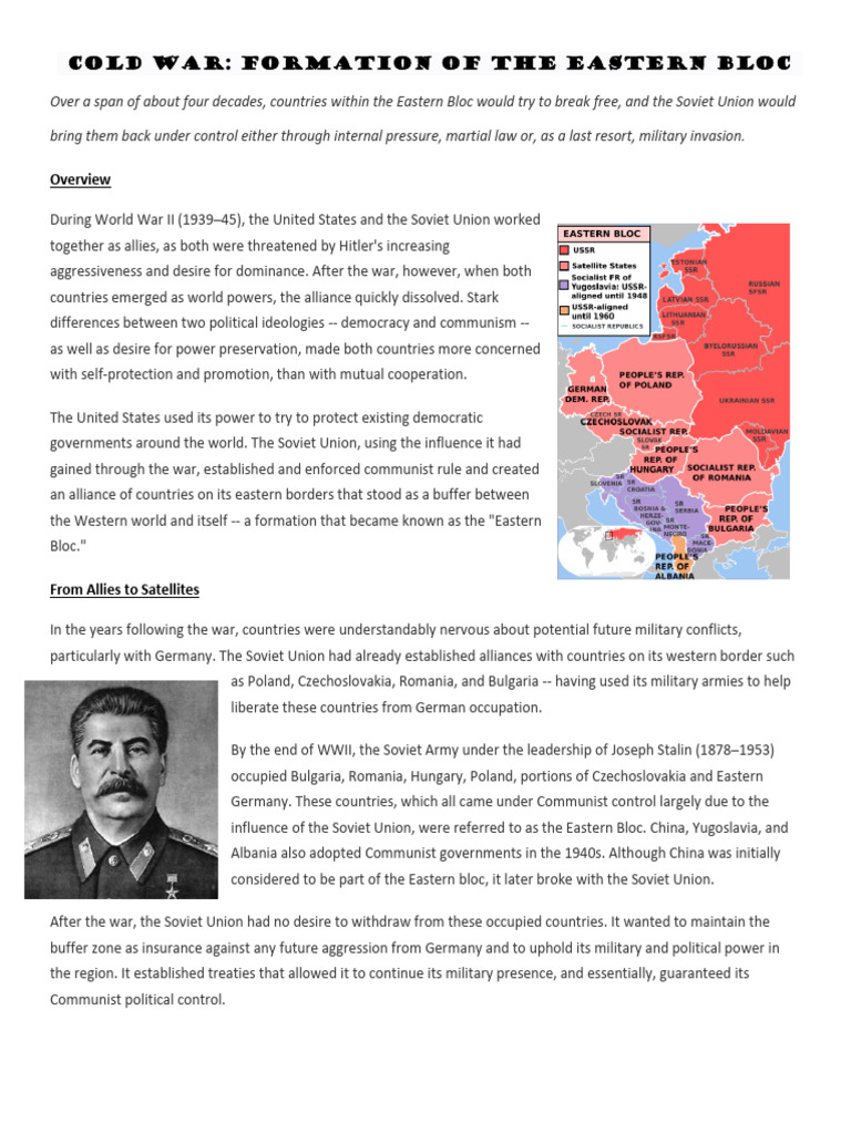Cold+War+Mapping+Activity | PDF | Vietnam War | Eastern Bloc