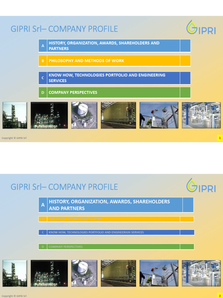 GIPRI SRL - Company Profile 2023.1 | PDF | Biodiesel | Water