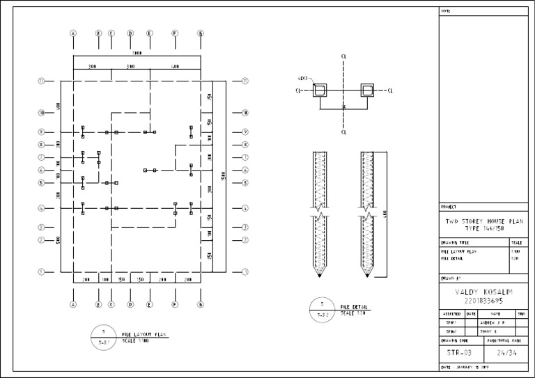 Pile Layout (Contoh) | PDF