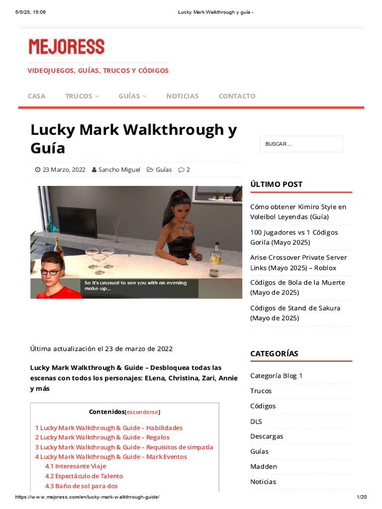 Lucky Mark Walkthrough y Guía | PDF