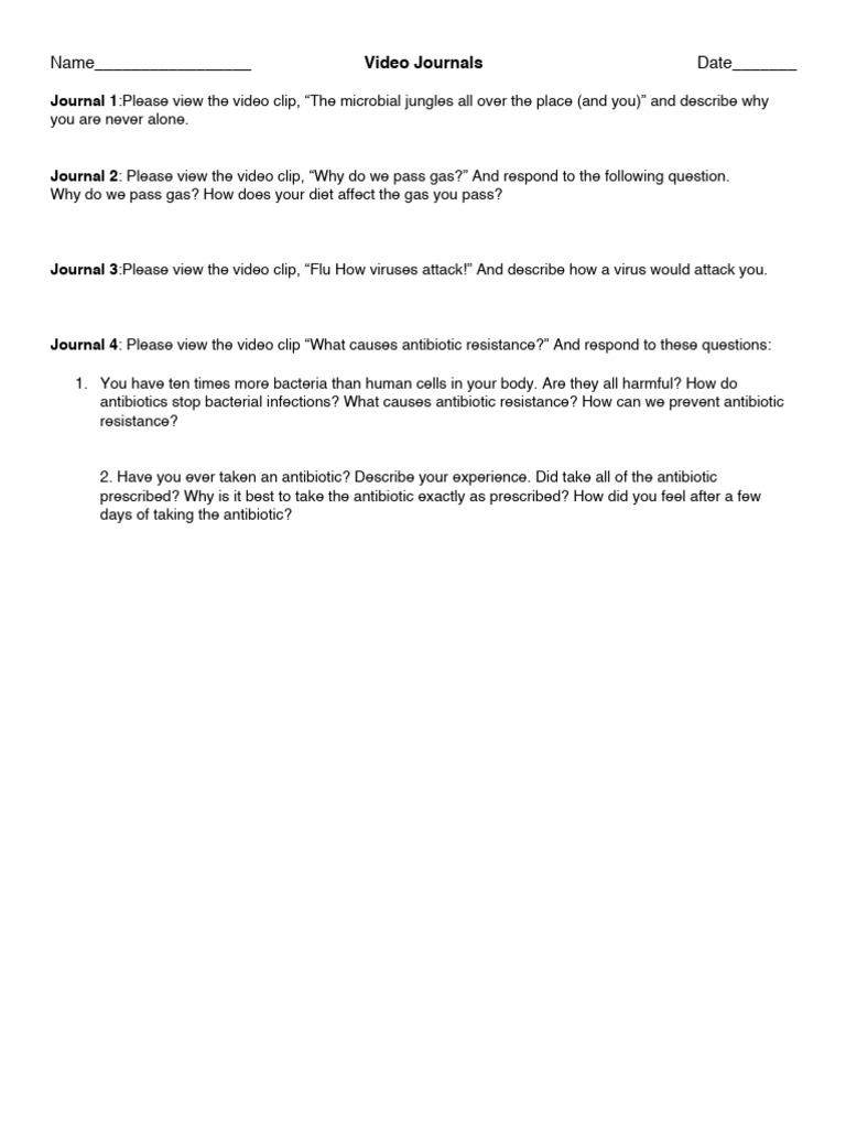 Bacteria Virus Video Journal PDF | PDF