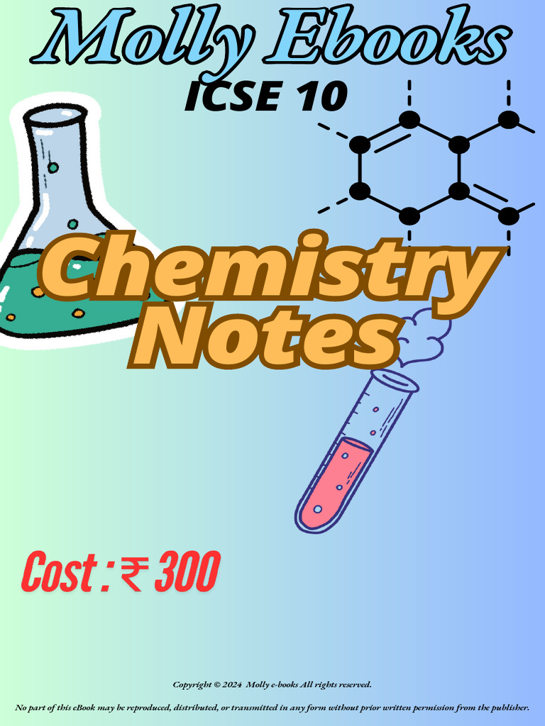 Chemistry Notes Ebook Icse 10 | PDF | Hydrogen | Applied And ...
