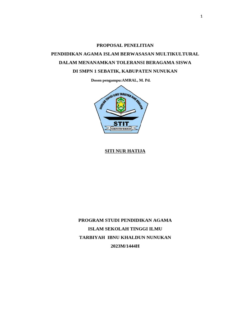 siti nur hatija proposal kualitatif | PDF