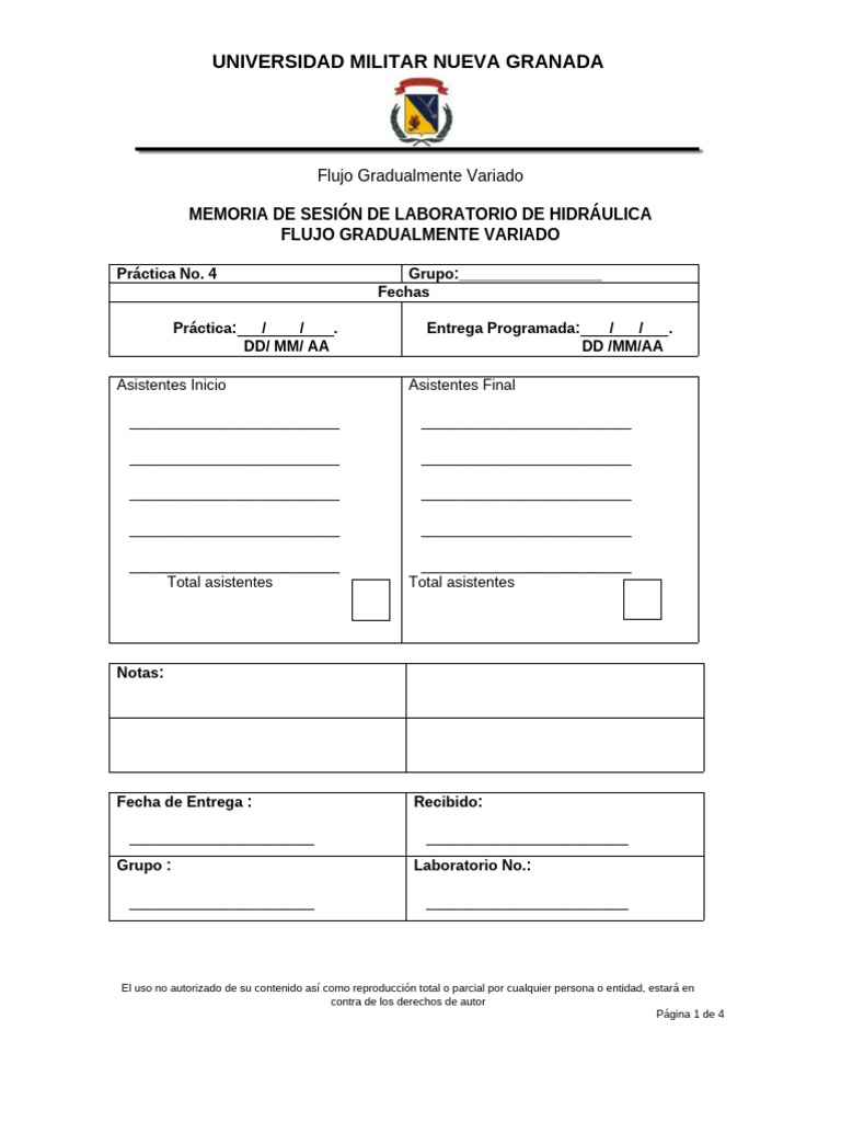 P04 - Flujo Gradualmente Variado Formato | PDF