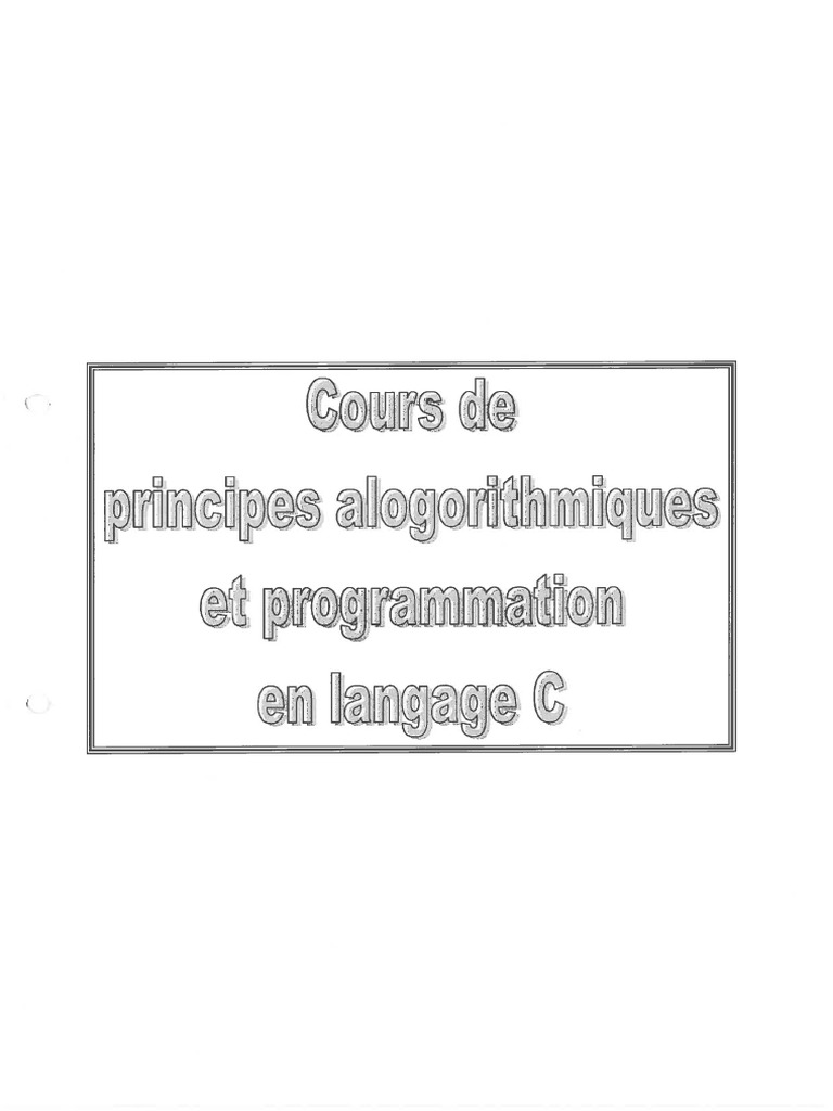 Principes Algorithmiques | PDF