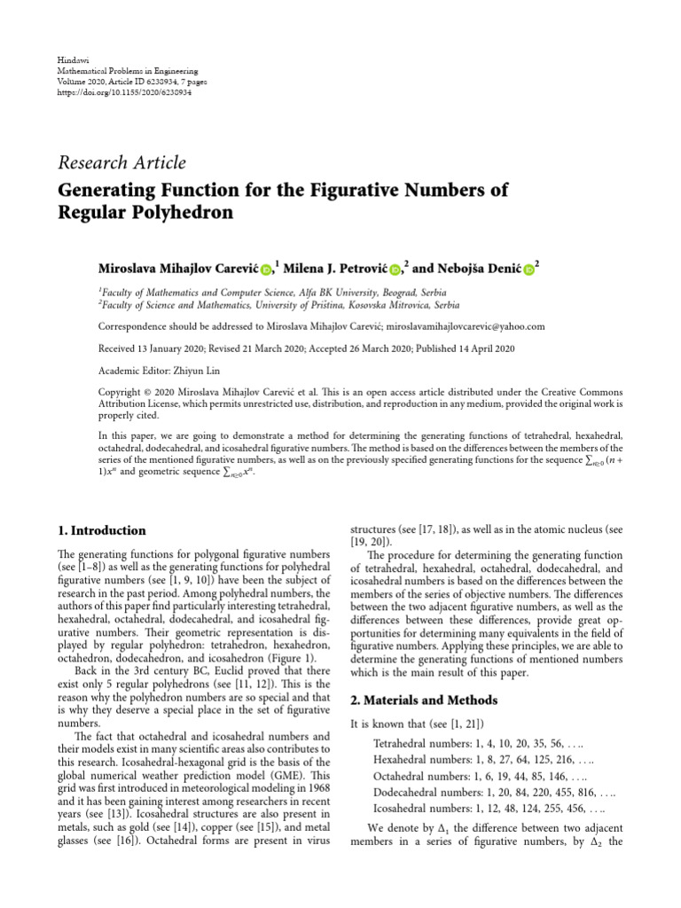 Generating_Function_for_the_Figurative_Numbers_of_ | PDF | Convex Geometry | Linear Programming