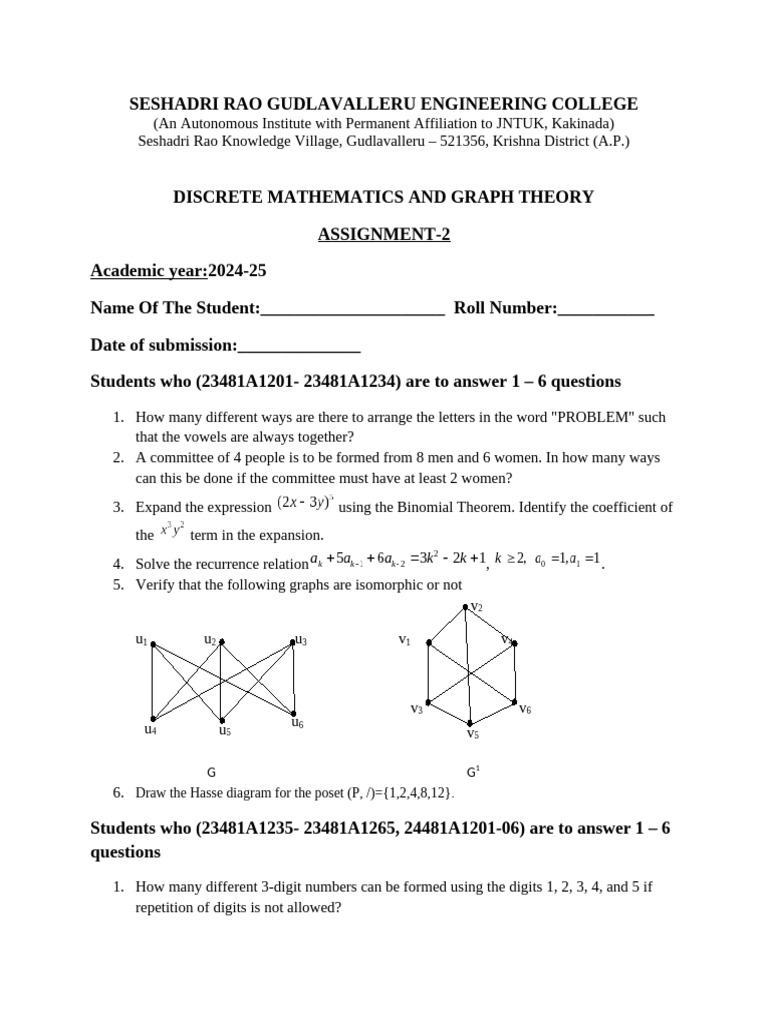 DM> - Ma4505 Ii Ii It A Assignment - 2 | PDF