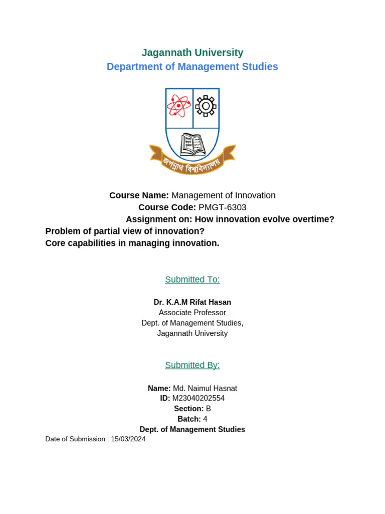 Assignment Cover | PDF