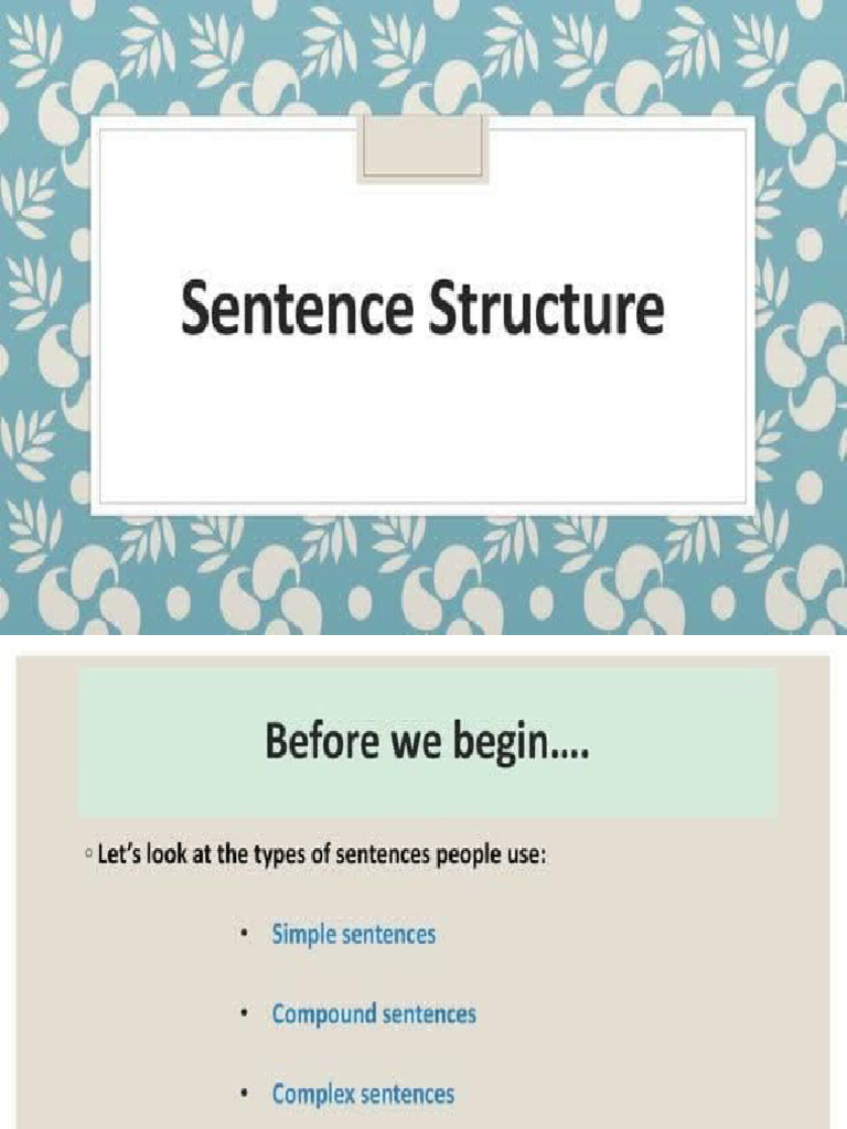 Second Year Sentencs | PDF
