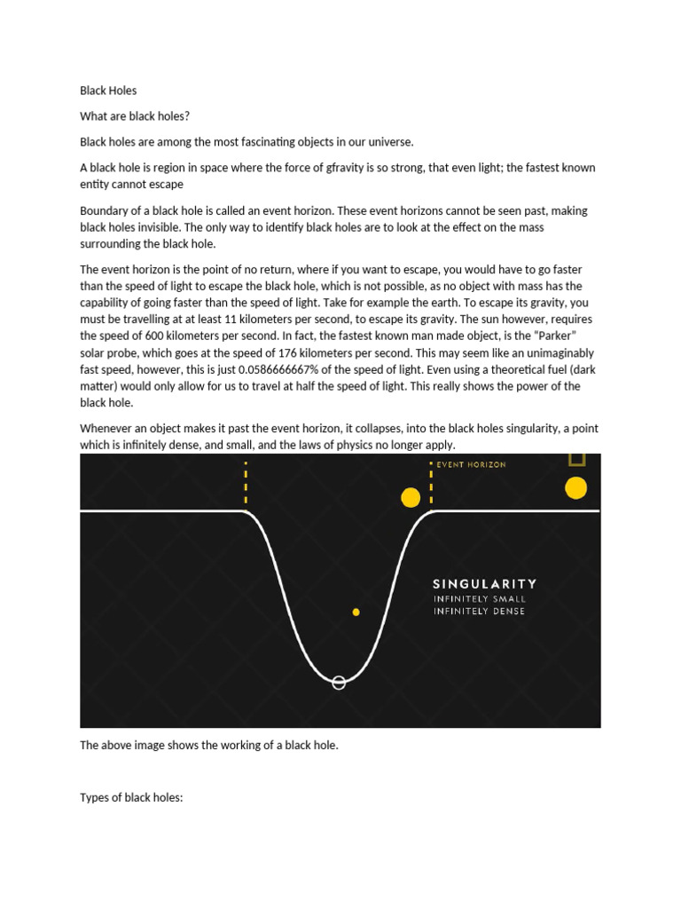 Black Holes Research Paper Science 2024 | PDF | Black Hole | Event Horizon