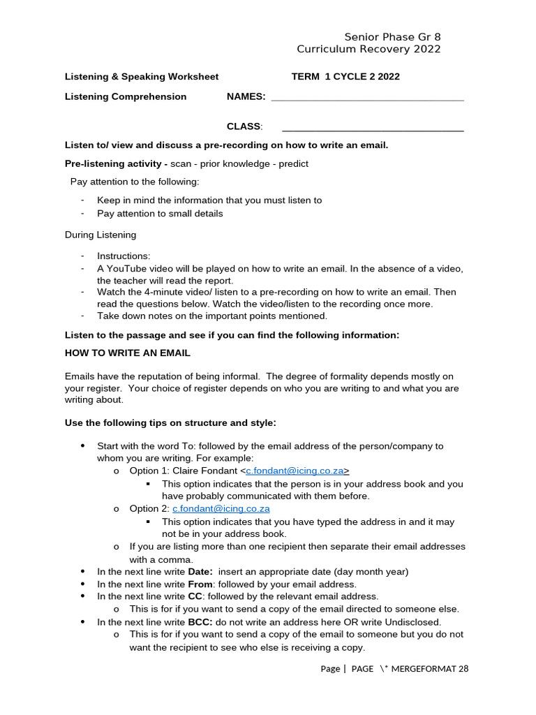 TEN EFAL SenPh GR 8 Term 1 Cycle 2 2022 Worksheets & Memo HM 26112021 ...