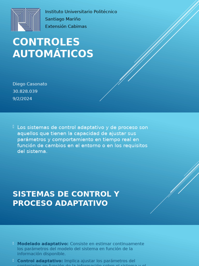Controles Automáticos Presentacion | PDF | Sistema de control ...