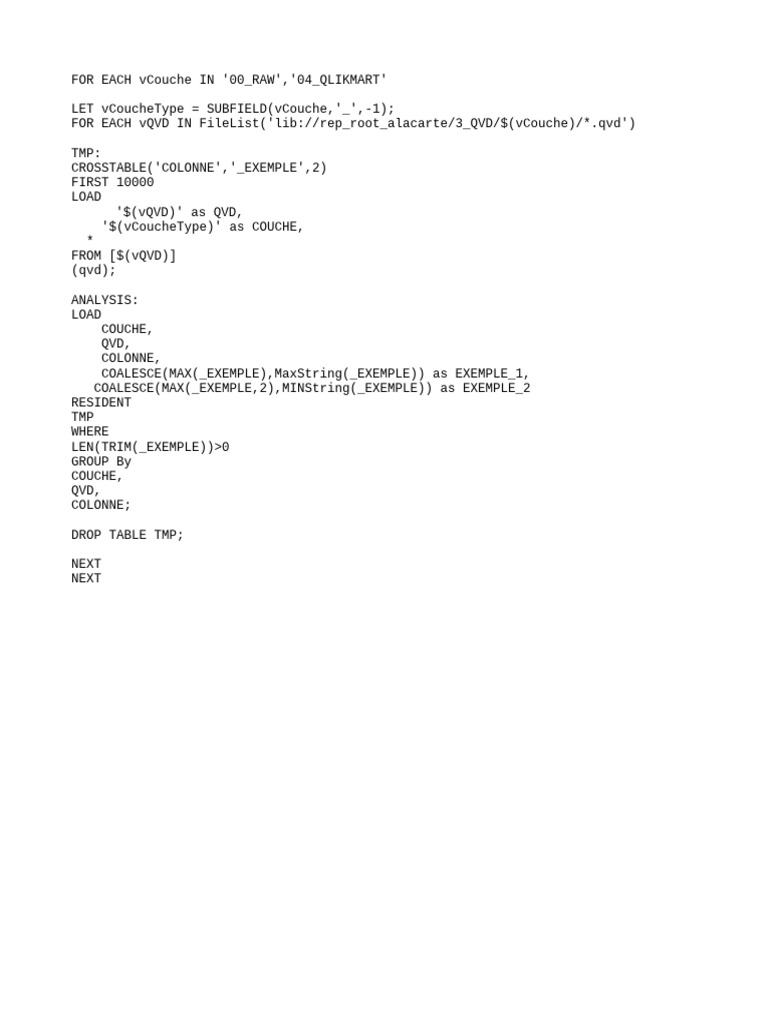 QVD Data Analysis with CROSSTABLE Method | PDF