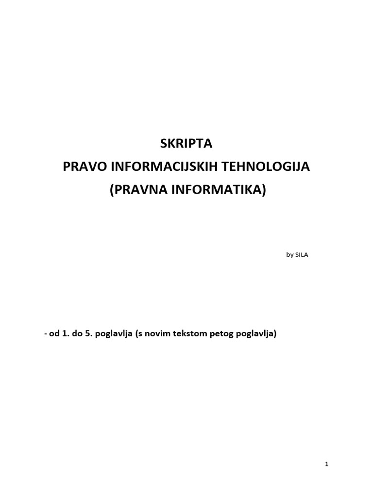 PRAVNA_INFORMATIKA_SKRIPTA_1-5_sila[1] | PDF