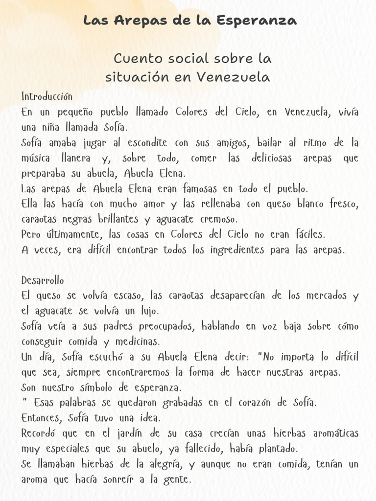 Documento A4 página de cuento para niños ilustrativo bonito colores pasteles.pdf | PDF | Alimentos