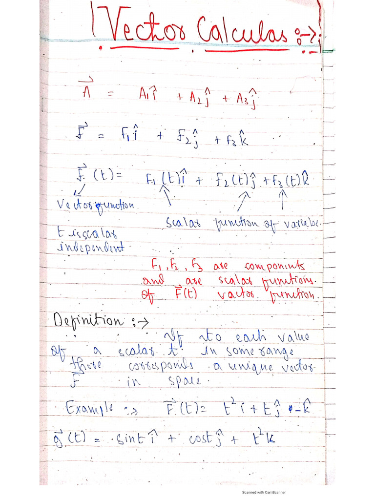 vector calculas | PDF