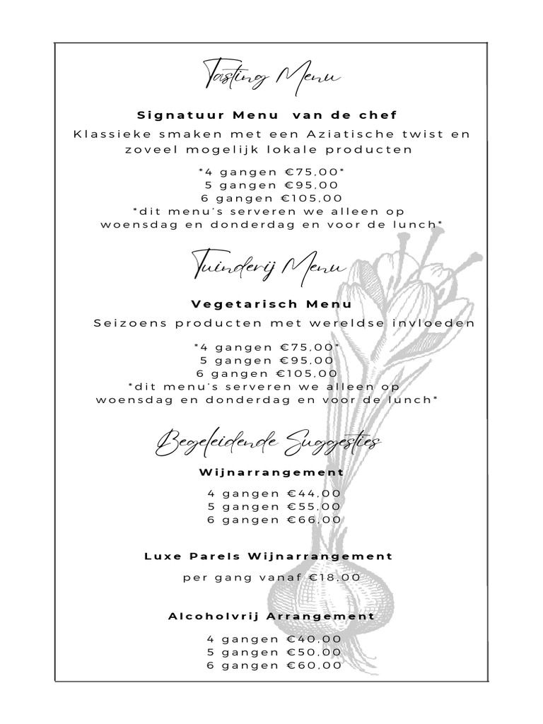 Tasting Menu | PDF