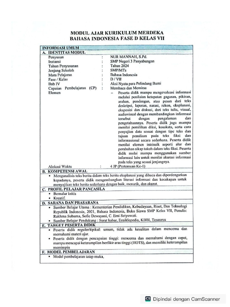 Berkas modul Nur Mannah Daulay | PDF