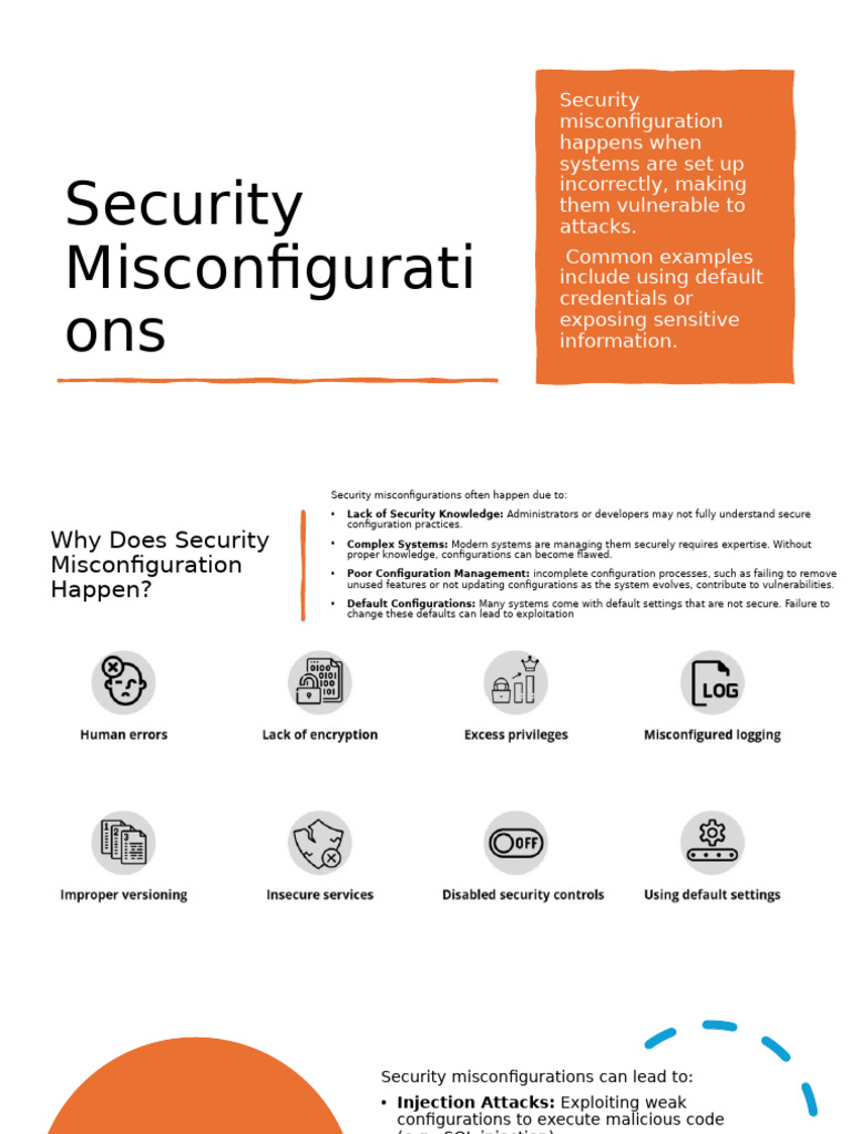 Security Misconfigurations | PDF | Security | Computer Security