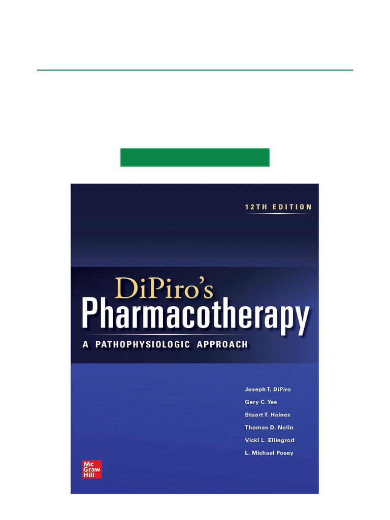 DiPiro's Pharmacotherapy A Pathophysiologic Approach - 12th Edition ...