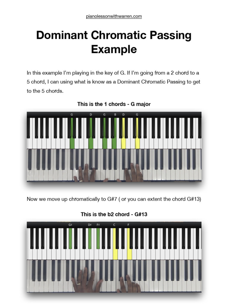 Dominant Chromatic Passing Chords | PDF