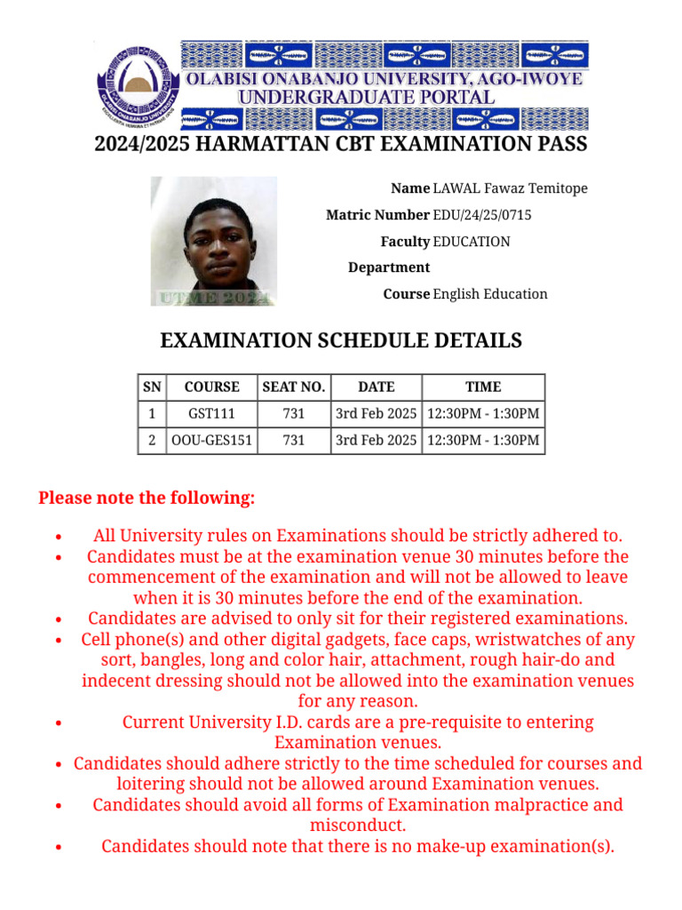 Examination Pass (1) | PDF
