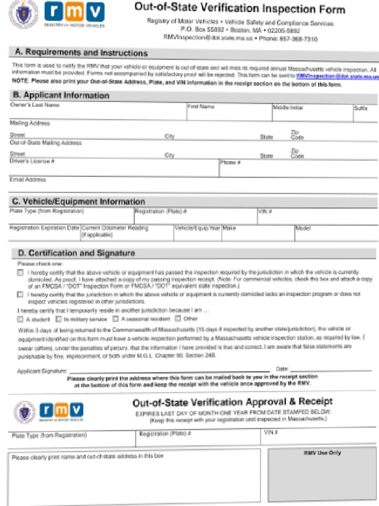 Out of State Inspection | PDF | Quality