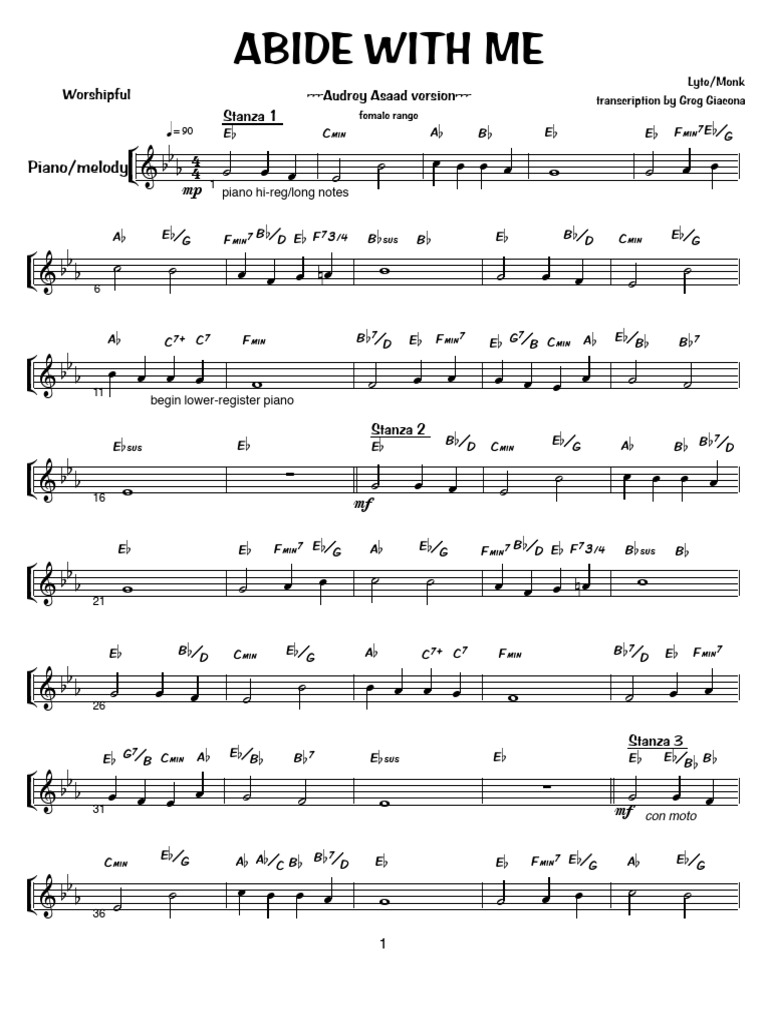 Abide With Me_CHART | PDF