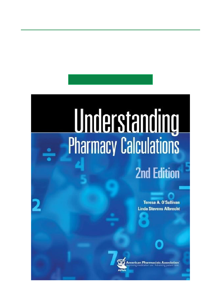 Understanding Pharmacy Calculations Guide | PDF | Cakes | Baked Goods