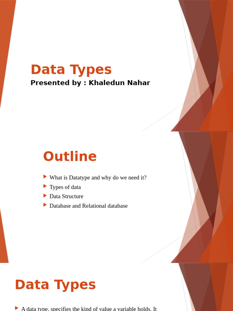 Demo Class On O Level Data Types | PDF | Data Type | Relational Database