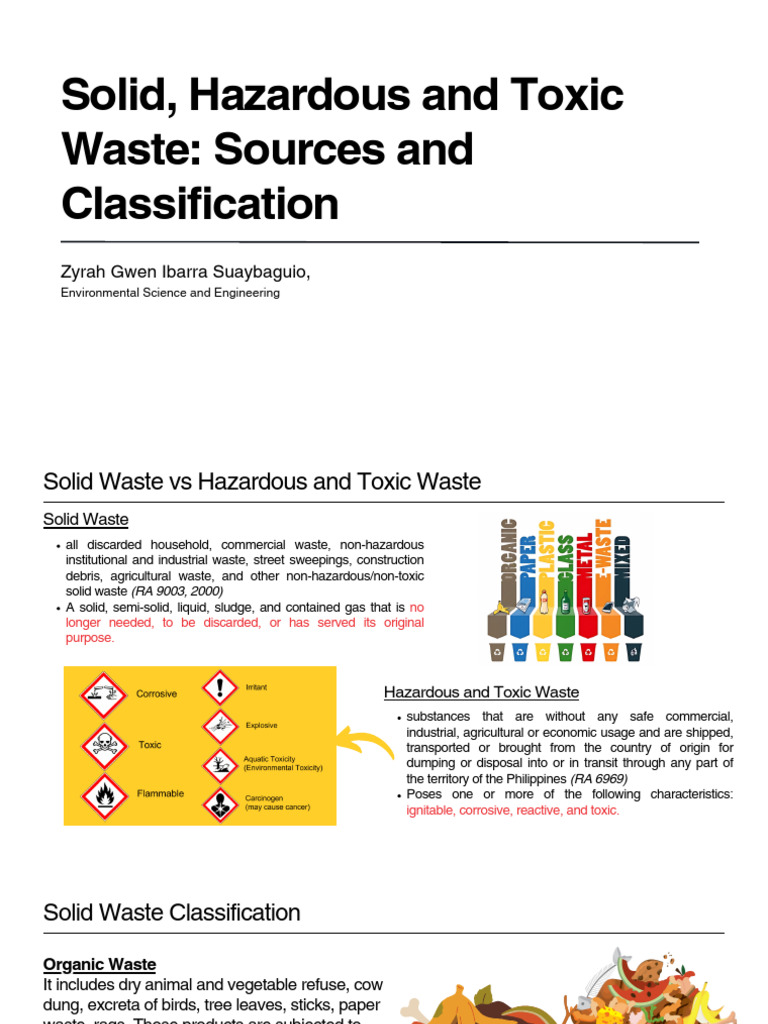 Waste Classification: Solid, Hazardous, Toxic | PDF | Lead | Waste