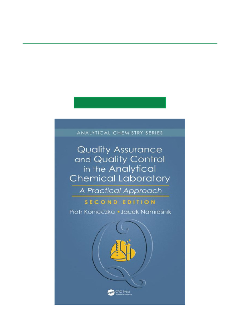 Quality Assurance and Quality Control in The Analytical Chemical ...