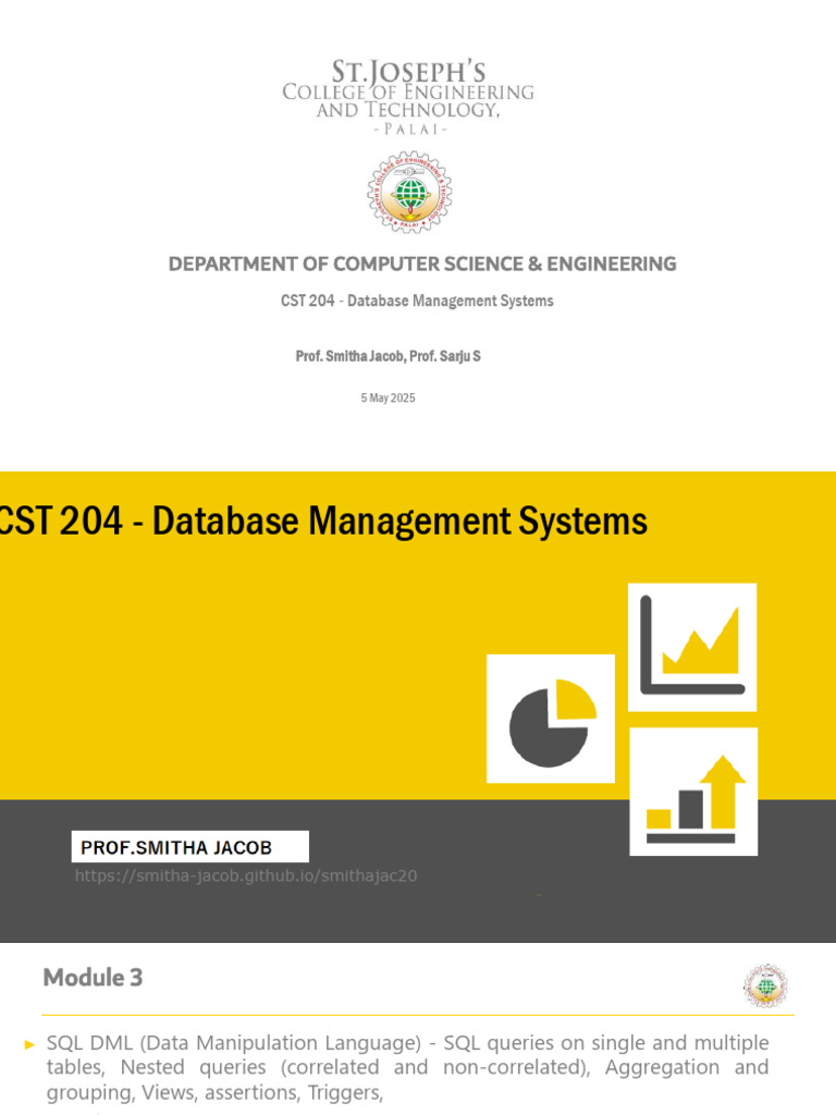 Mod 3 | PDF | Database Index | Relational Model